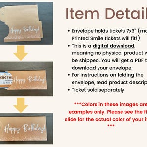 Ticket Envelope. Printable Envelope Template. Christmas Envelope ...