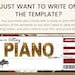 Piano Lessons Gift Ticket. Piano Gifts. Music Lessons Gift. Printable ...