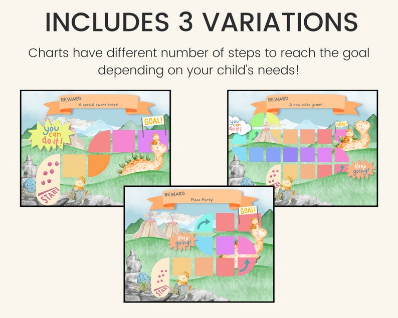 Dinosaur Reward Chart. Dinosaur Behavior Chart. Dinosaur - Etsy