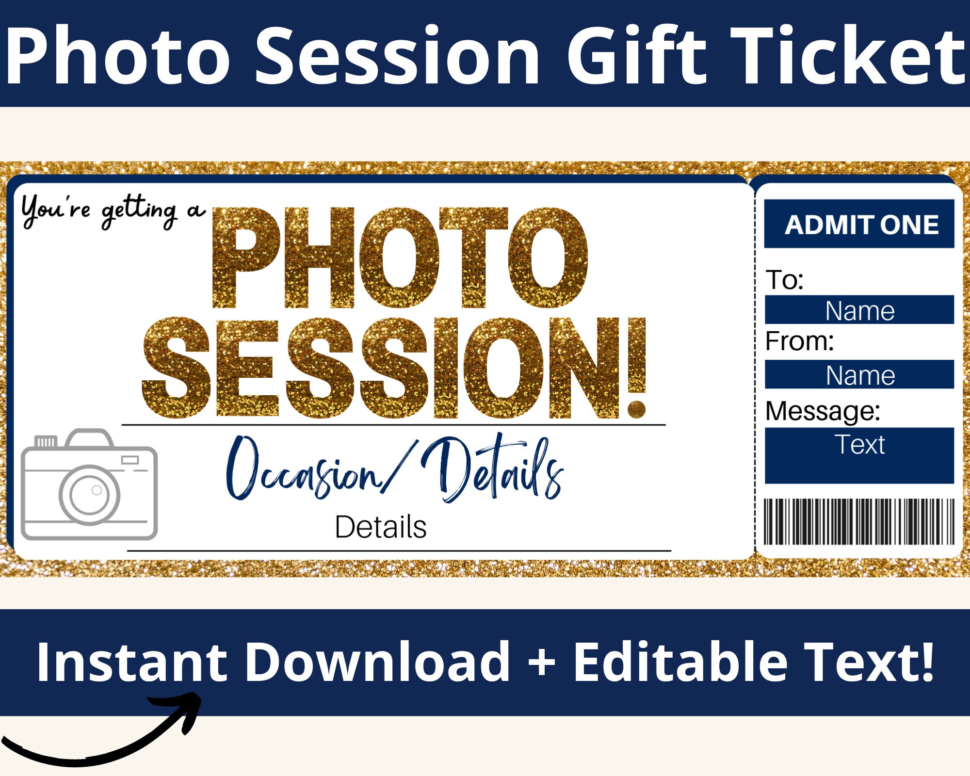 Photo Session Gift Certificate. Photography Session Gift - Etsy