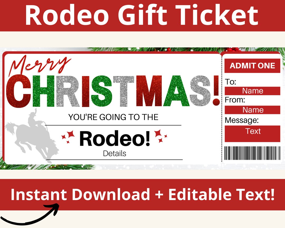 Rodeo Ticket Invitation. Rodeo Gifts. Rodeo Invite. Rodeo - Etsy