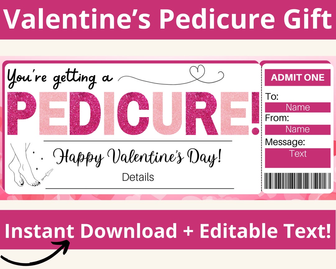 Pedicure Gift Certificate. Pedicure Gift Card. Salon Gift Certificate ...