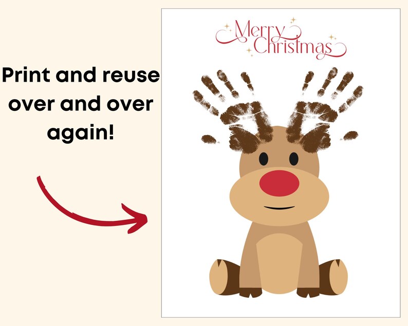 Christmas Handprint Craft Bundle. Christmas Handprint Art. Christmas ...