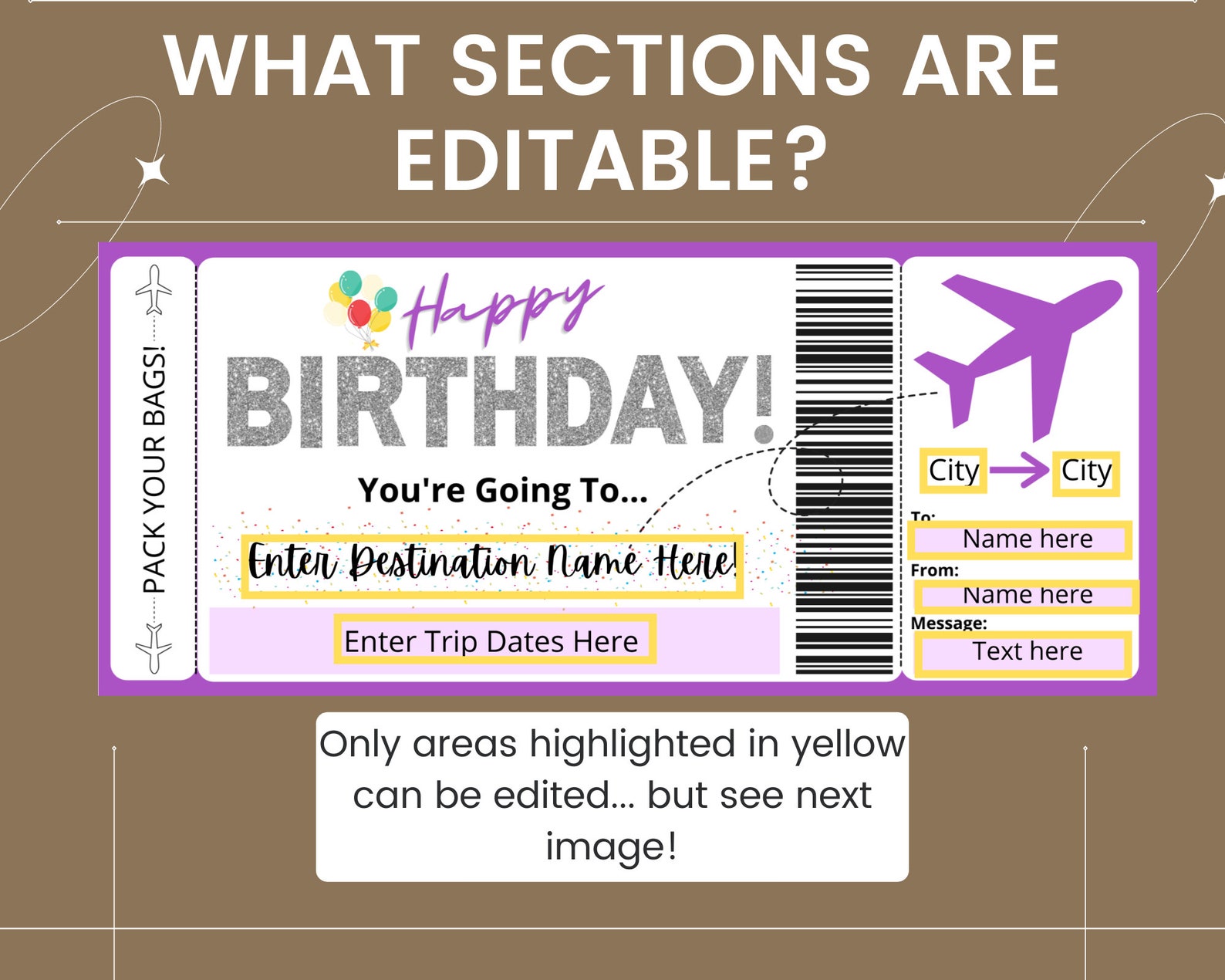 Boarding Pass Birthday. Boarding Pass Template. Birthday - Etsy