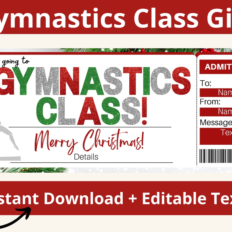Gymnastics Card Design - Etsy