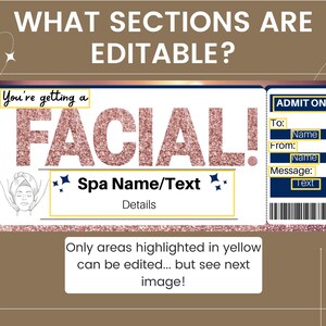 Facial Gift Certificate. Facial Coupon. Facial Certificate. - Etsy