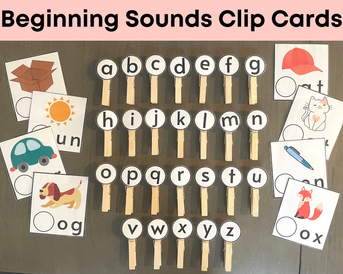 Beginning Sound Worksheet. Letter Sounds. Learning to Read. - Etsy