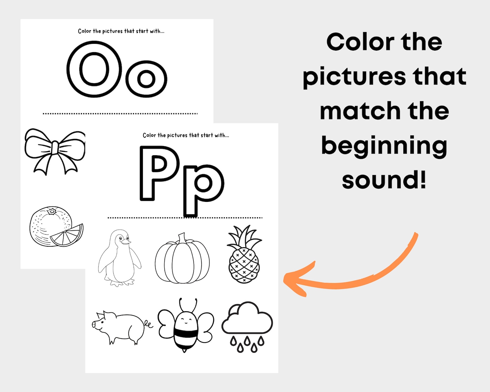 Letter Coloring Pages. Alphabet Coloring Pages. Beginning Sound ...