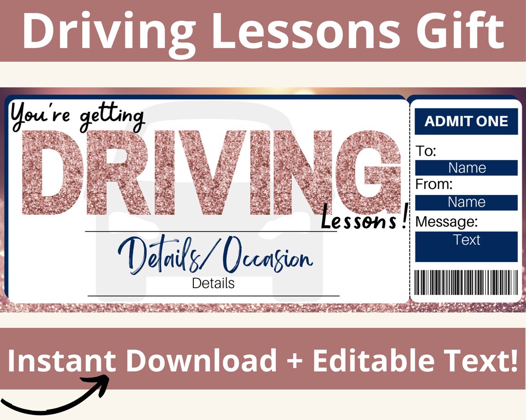 Driving Lesson Voucher. Driving Lessons. Driving License. Driving ...