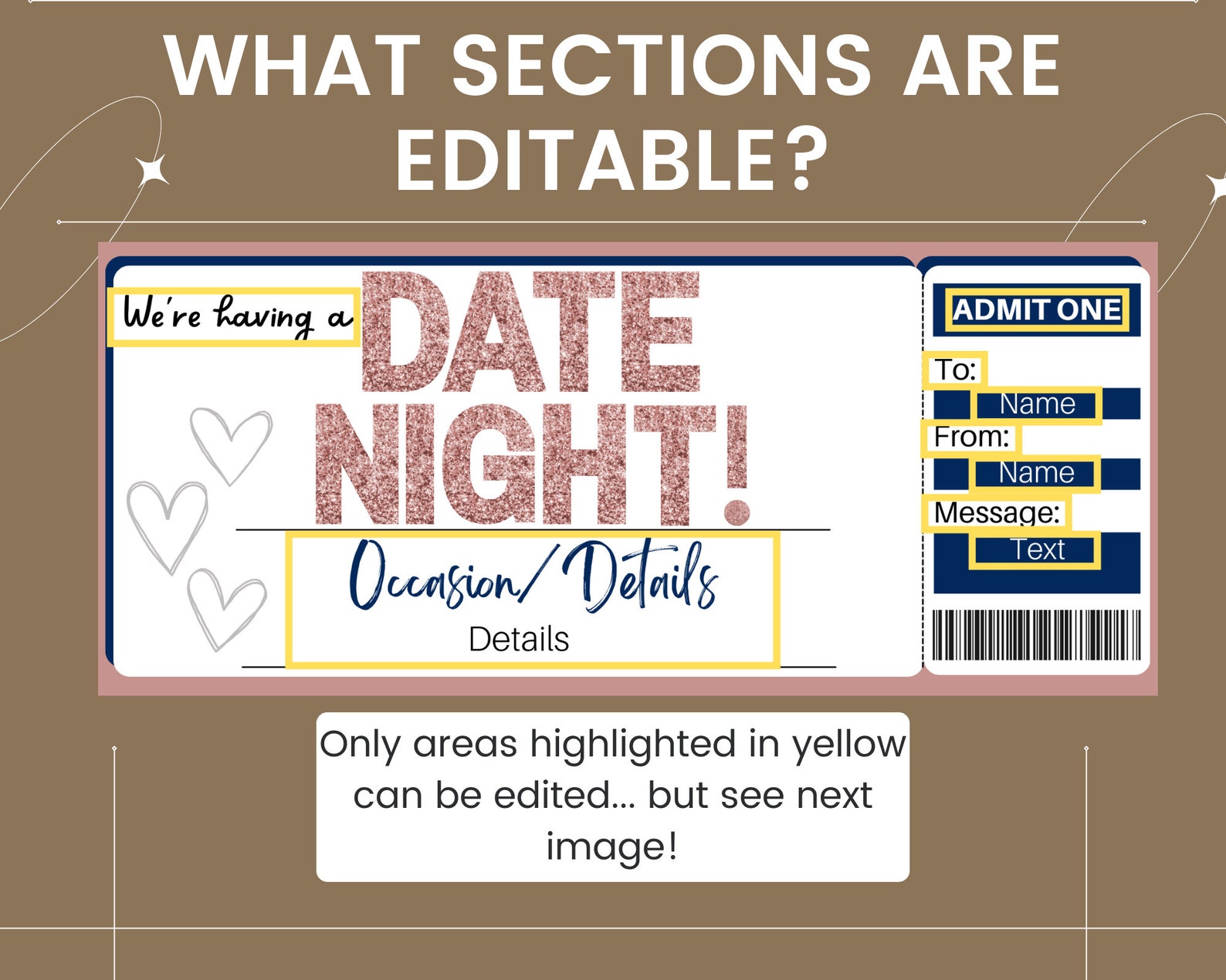 Date Night Coupon Template. Date Night Tickets. Date Coupons. - Etsy