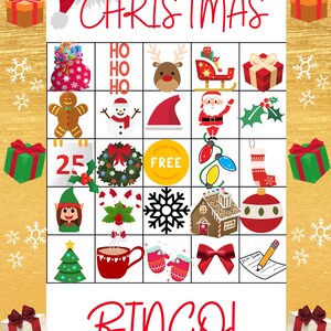 Christmas Bingo Boards Christmas Bingo Games for Kids | Etsy