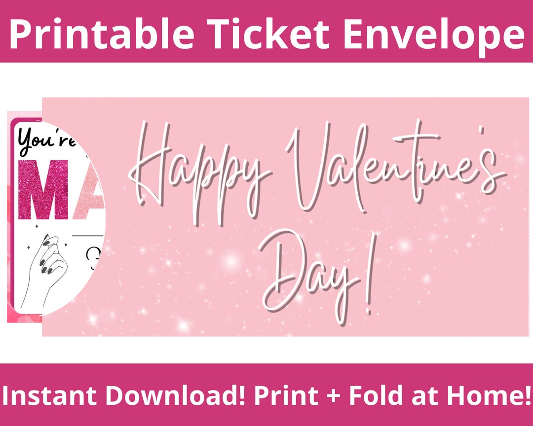 Ticket Envelope. Printable Envelope Template. Boarding Pass Envelope ...