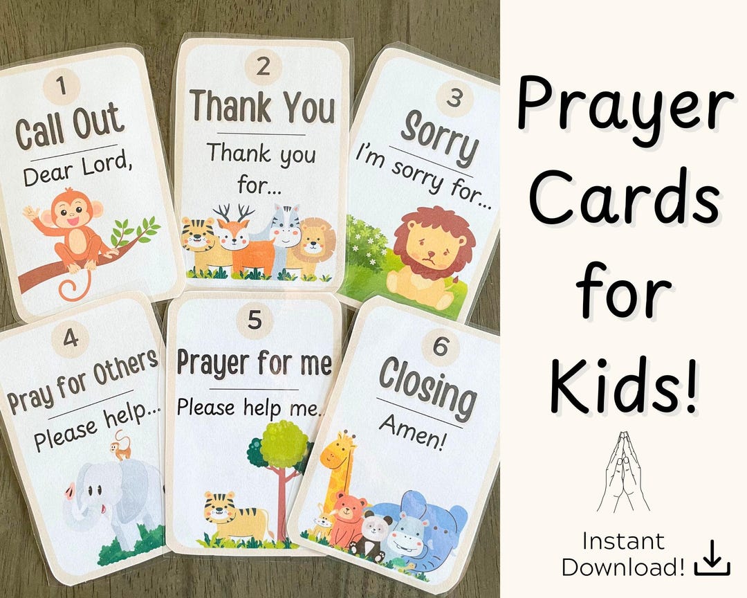 Prayer Cards for Kids. How to Pray for Kids. Praying for Children. Kids ...