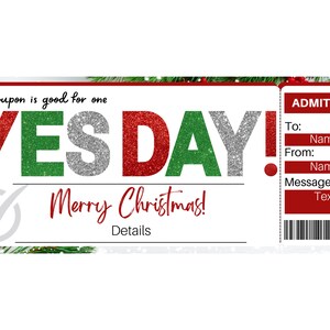 Yes Day Coupon. Yes Day Invite. Yes Day Kids. Yes Day Ticket. Yes Day ...