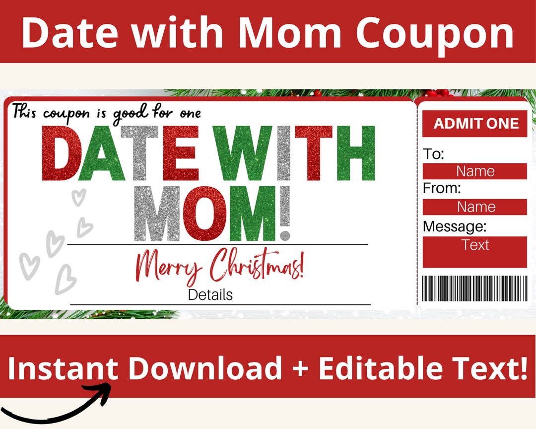 Kids Coupons. Kids Coupon Book. Date With Mom. Date Coupons for Kids ...