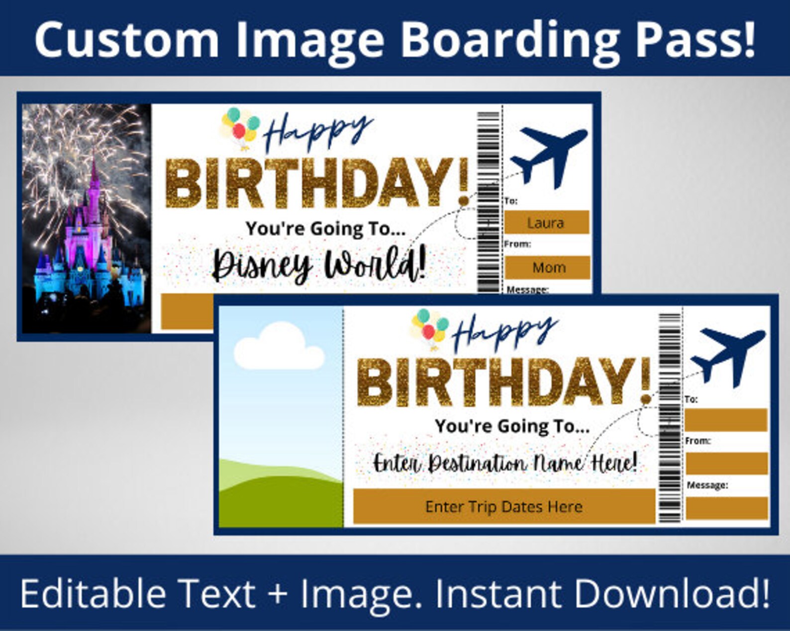 Boarding Pass Birthday. Boarding Pass Template. Birthday | Etsy