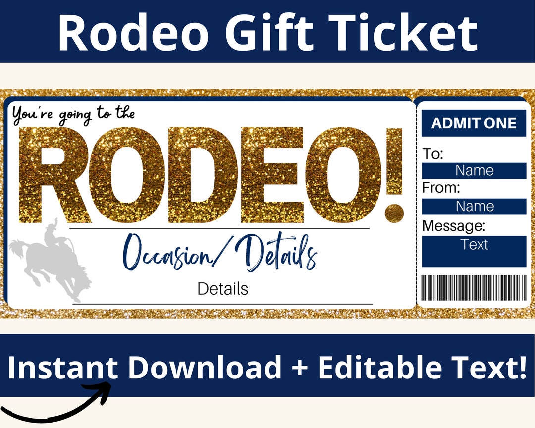 Rodeo Ticket Invitation. Rodeo Gifts. Rodeo Invite. Rodeo Invitation ...