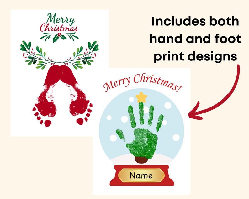 Christmas Handprint Craft Bundle. Christmas Handprint Art. Christmas ...