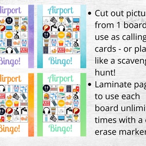 Airport Bingo for Kids! Airport Game for Kids. Travel Bingo for Kids ...