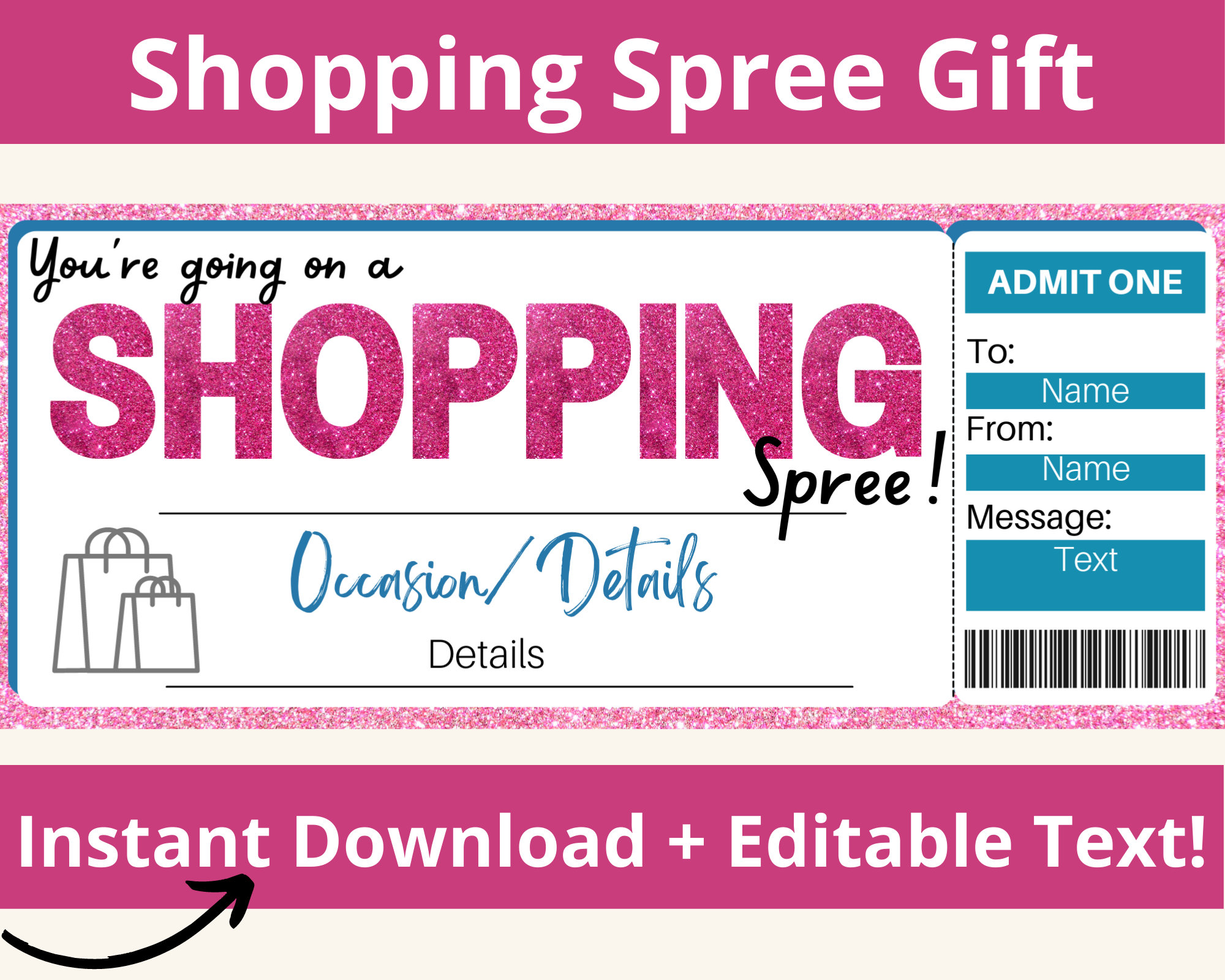 Shopping Spree Coupon. Shopping Trip. Shopping Coupon. Shopping Gift ...