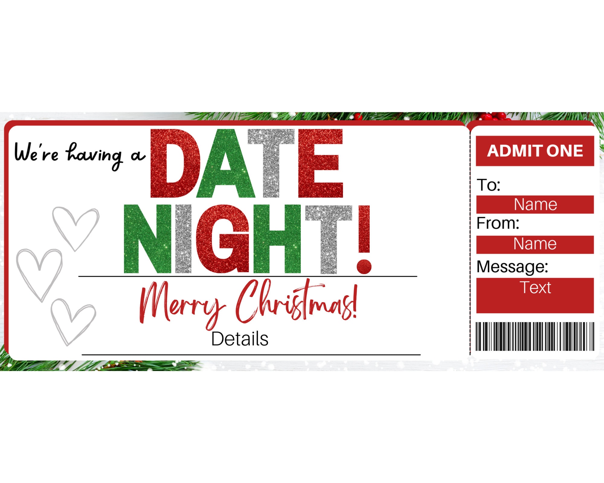Date Night Coupon Template. Date Night Tickets. Date Coupons. Date ...