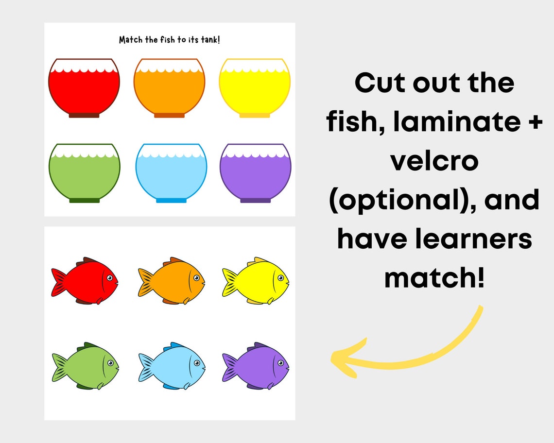 Color Matching Printable. Color Matching for Toddlers. Color Matching ...