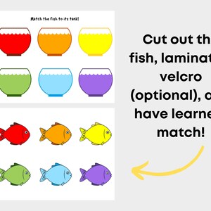 Color Matching Printable. Color Matching for Toddlers. Color Matching ...