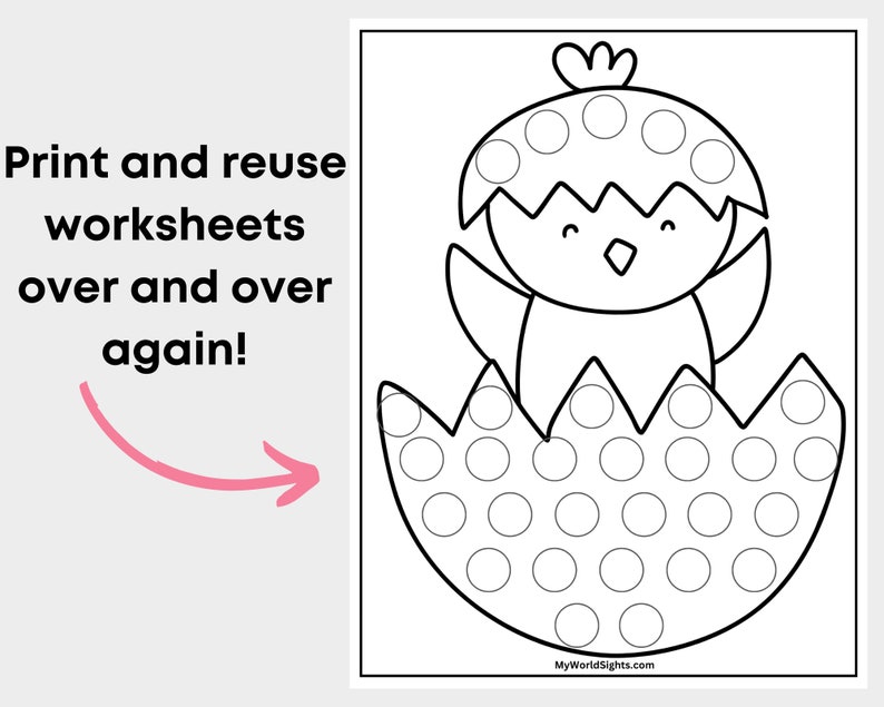 Easter Dot Marker Pages Printable, Do a Dot Activity Sheets, Easter ...