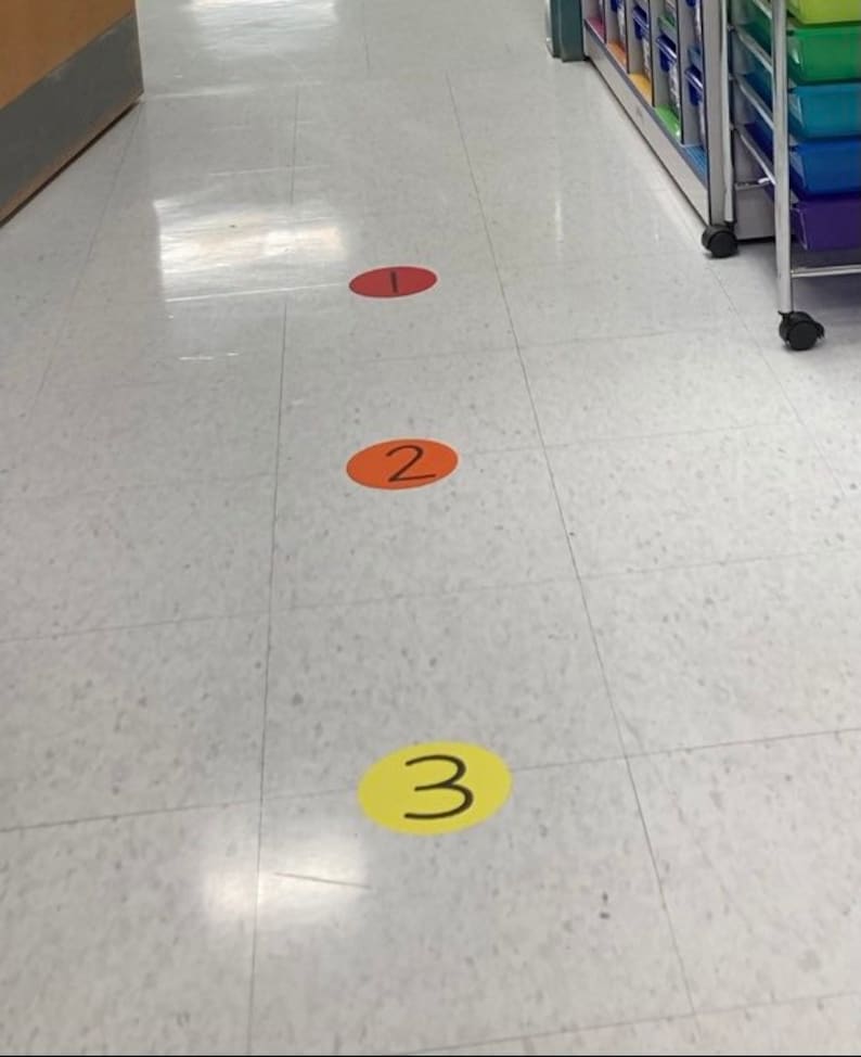 Classroom Line up Dots / Paw Prints / Classroom Decor / Floor - Etsy