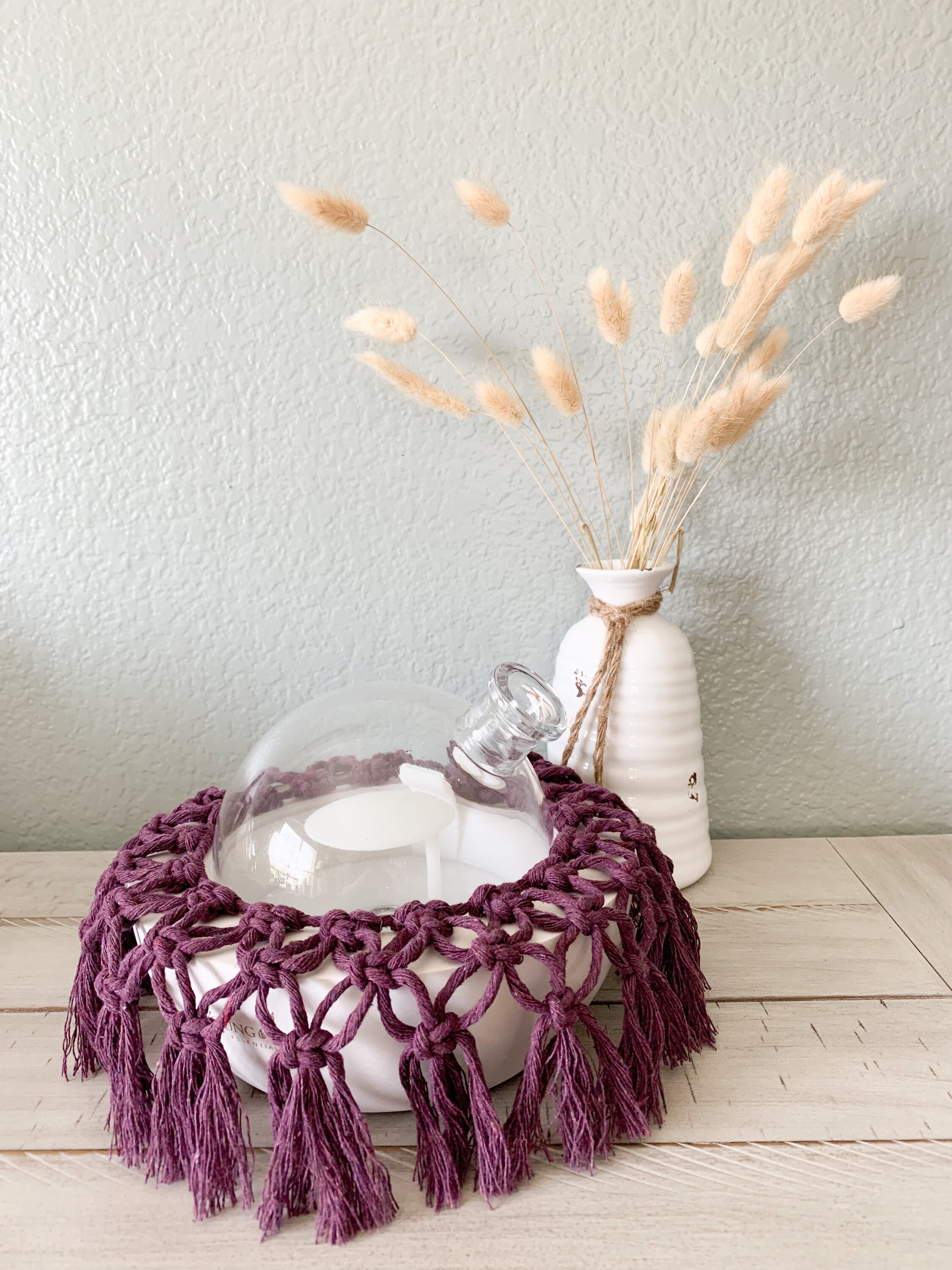 Macrame Skirt for Aria Diffuser Young Living Diffuser Cover | Etsy