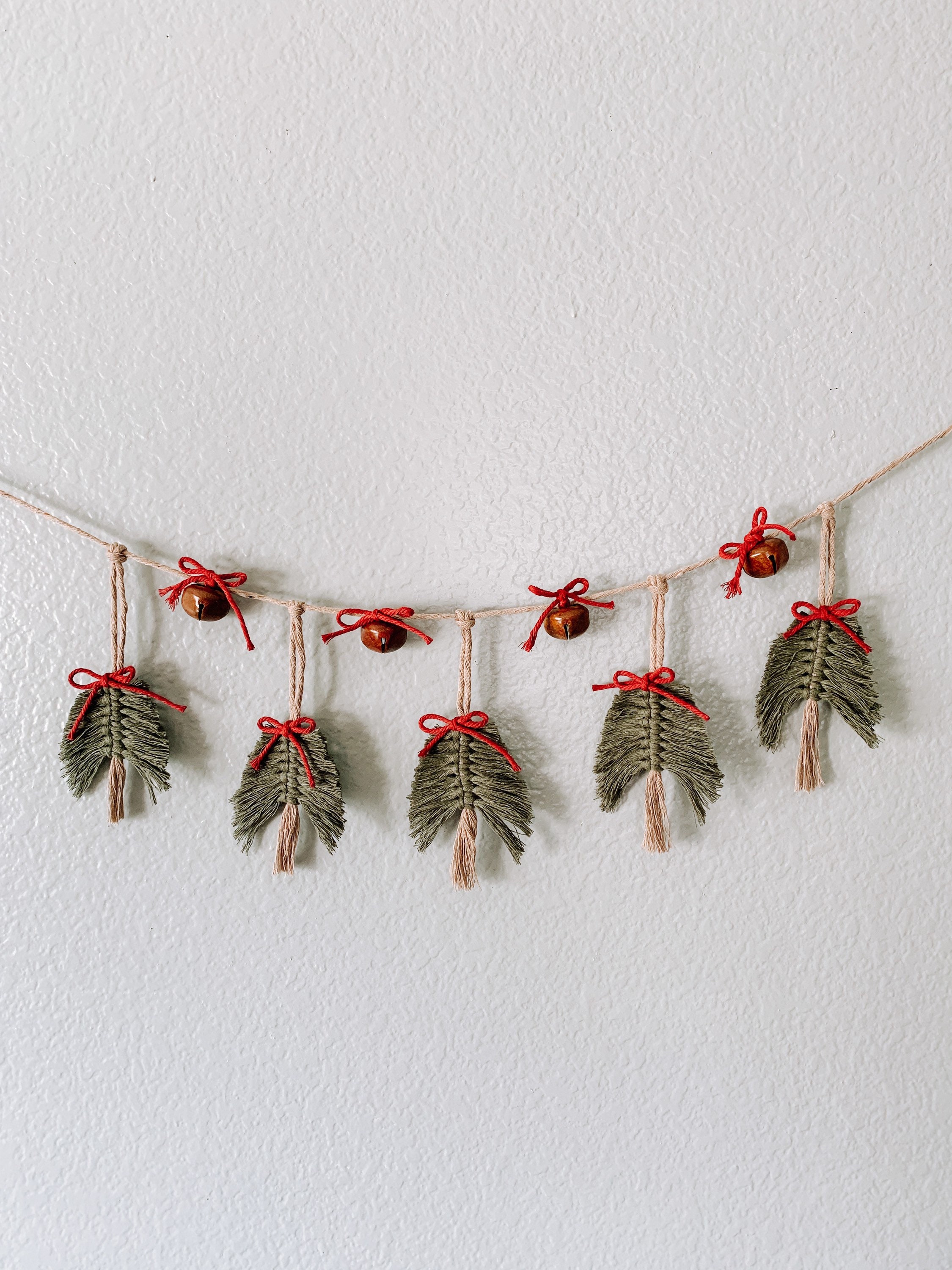 Macrame Christmas Tree Garland Christmas Bunting Mantle | Etsy