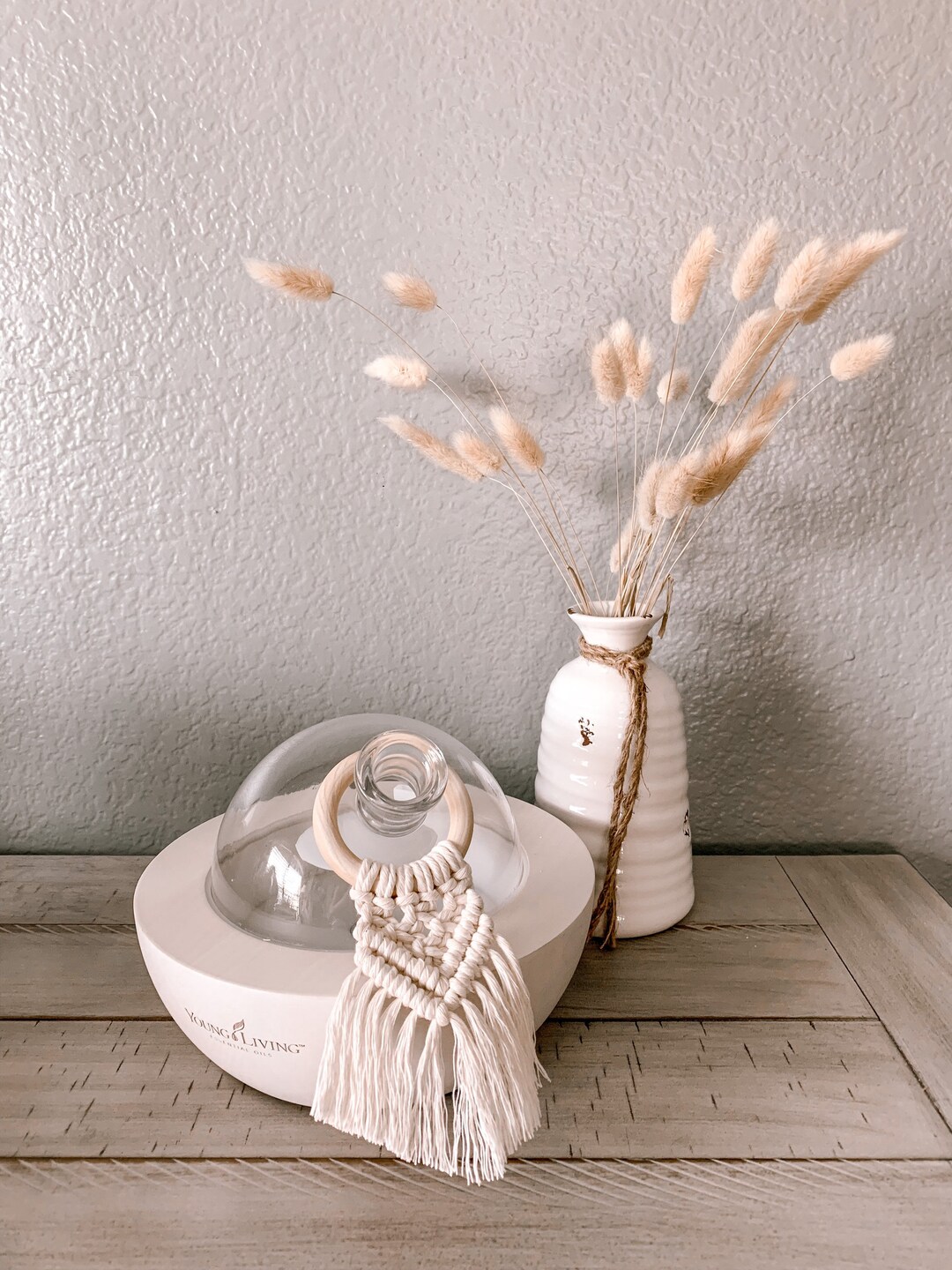 Boho Macrame Diffuser Charm: Essential Oil Car Accessory - Etsy