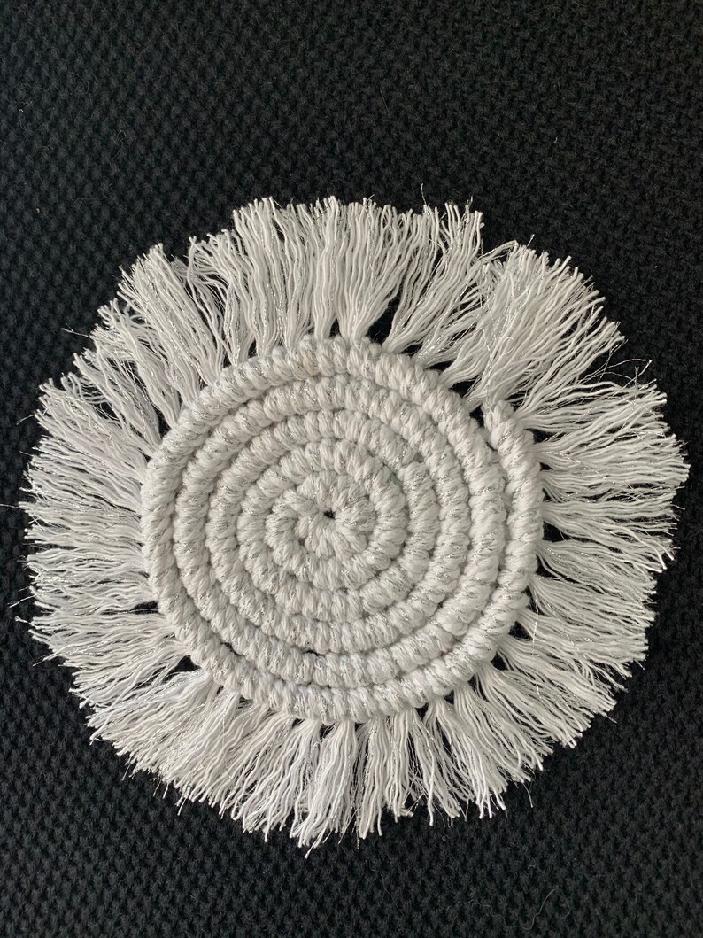 Large Macrame Diffuser Coaster candle coaster plant mat | Etsy