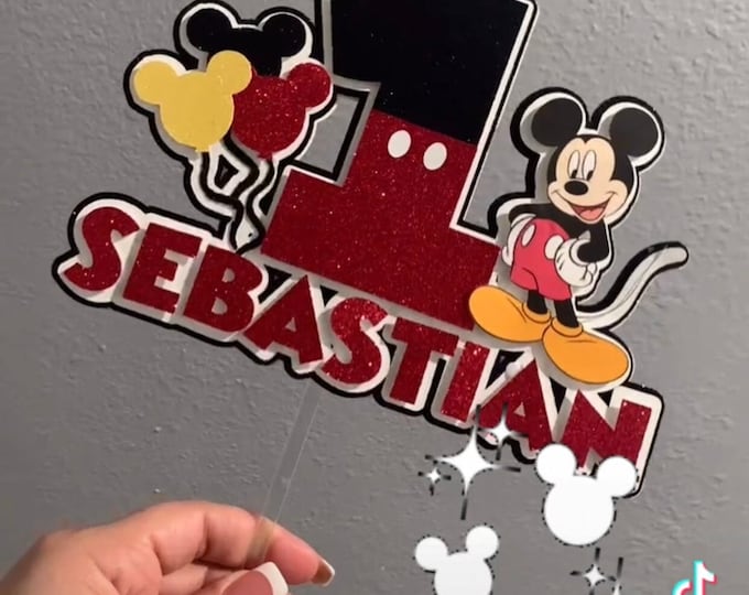 Mickey Mouse Cake Topper, Custom Cake Topper, Mickey Mouse Birthday ...