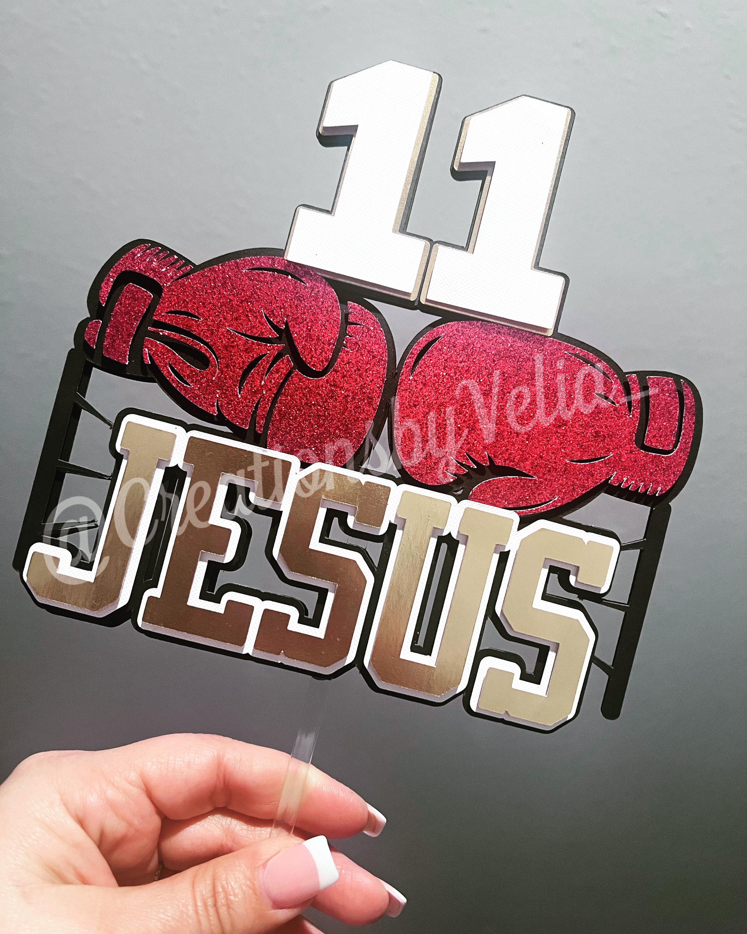 Boxing Theme Cake Topper - Etsy