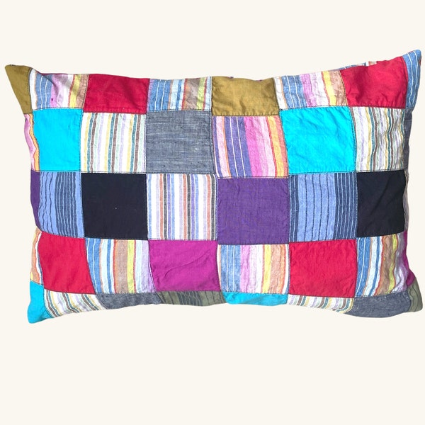 Patchwork Pillow - Etsy
