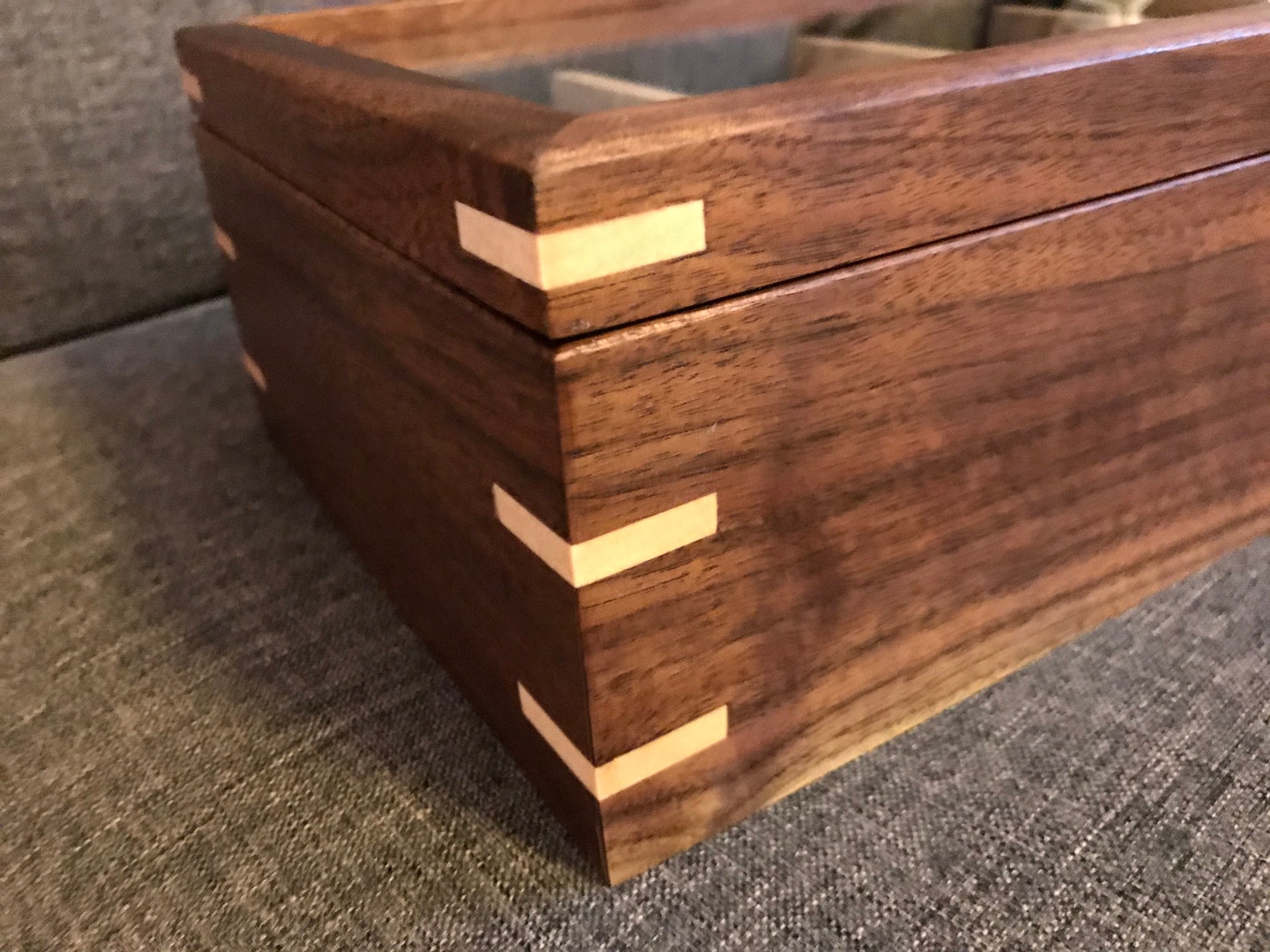 Walnut and Maple Watch Box - Etsy