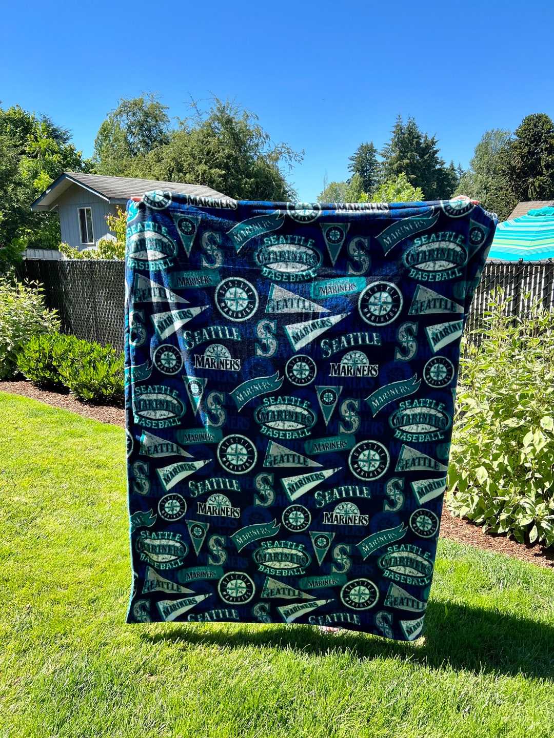 Seattle Mariners Blanket, Stadium Blanket, Tailgate Blanket, Baby ...