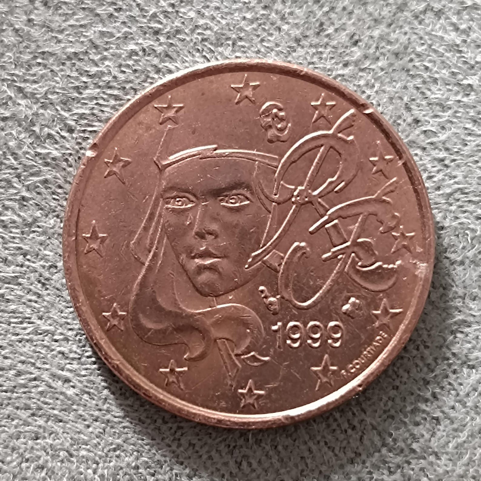 Pièce de 5 centimes d'euro 1999 France rare - Etsy France