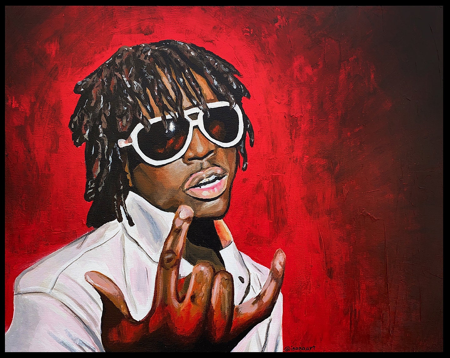 Luv Sosa Chief Keef Acrylic Modern Painting Poster 16 X | Etsy