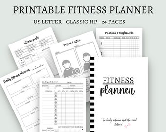 Fitness Planner Workout Journal Weight Loss Tracker Digital | Etsy
