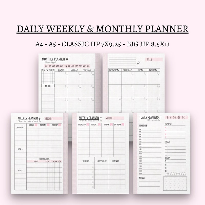 Daily Sheet Happy Planner - Etsy