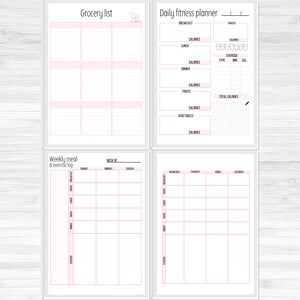 Fitness Planner Workout Journal Weight Loss Tracker Digital Big Happy ...