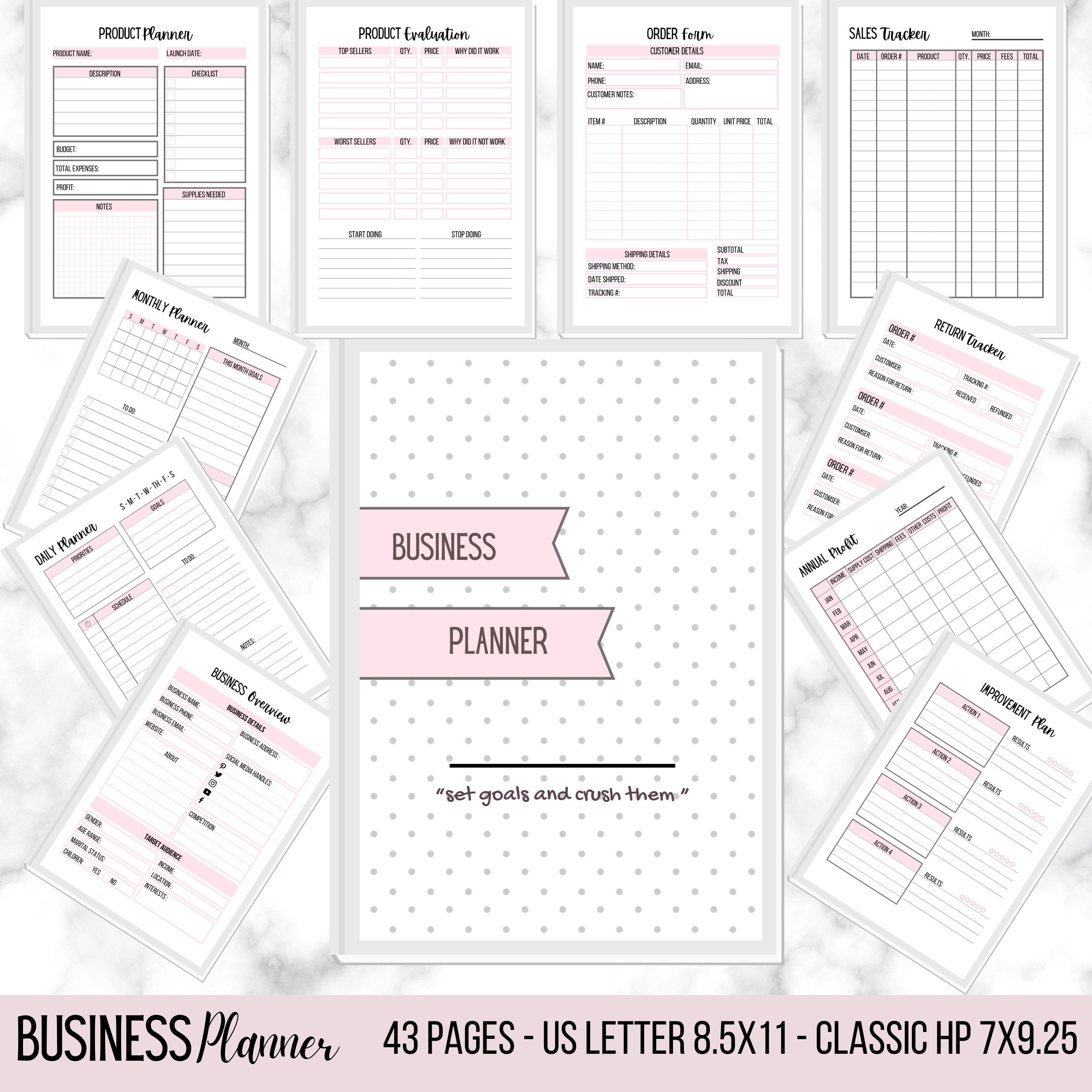 Small business planner printable business planner home | Etsy