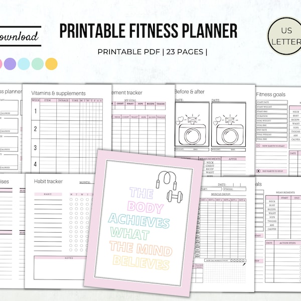 Fitness Planner - Etsy