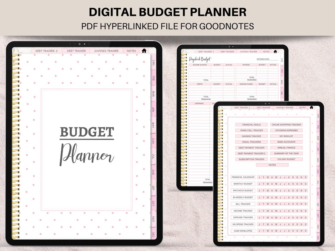 Digital Budget Planner Goodnotes Finance Planner Ipad Budget - Etsy
