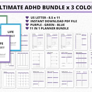 ADHD Planner for Adults Home Management Planner Ultimate Life | Etsy