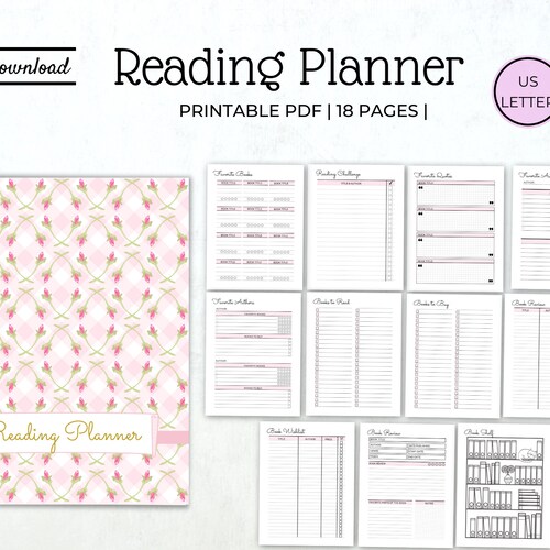 Reading Planner Printable Book Journal Reading Tracker - Etsy