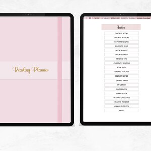 Digital Reading Journal, Reading Planner for Goodnotes, Notability ...