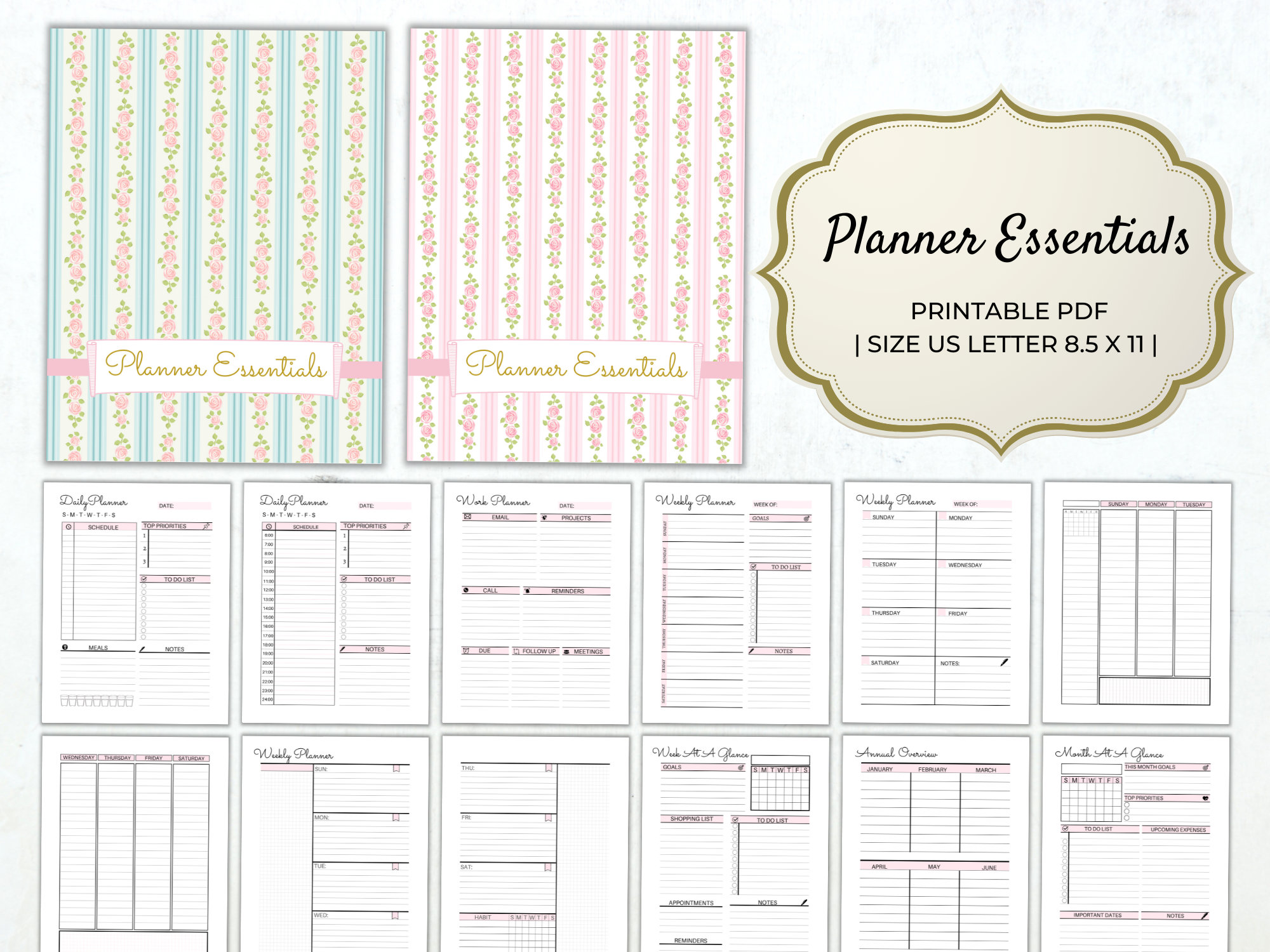 Planner Essentials Printable Daily Planner Weekly Planner | Etsy